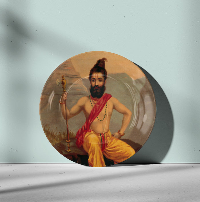 Vishnu's sixth avatar Parashu Rama by Ravi Varma Ceramic Plate for Hom ...