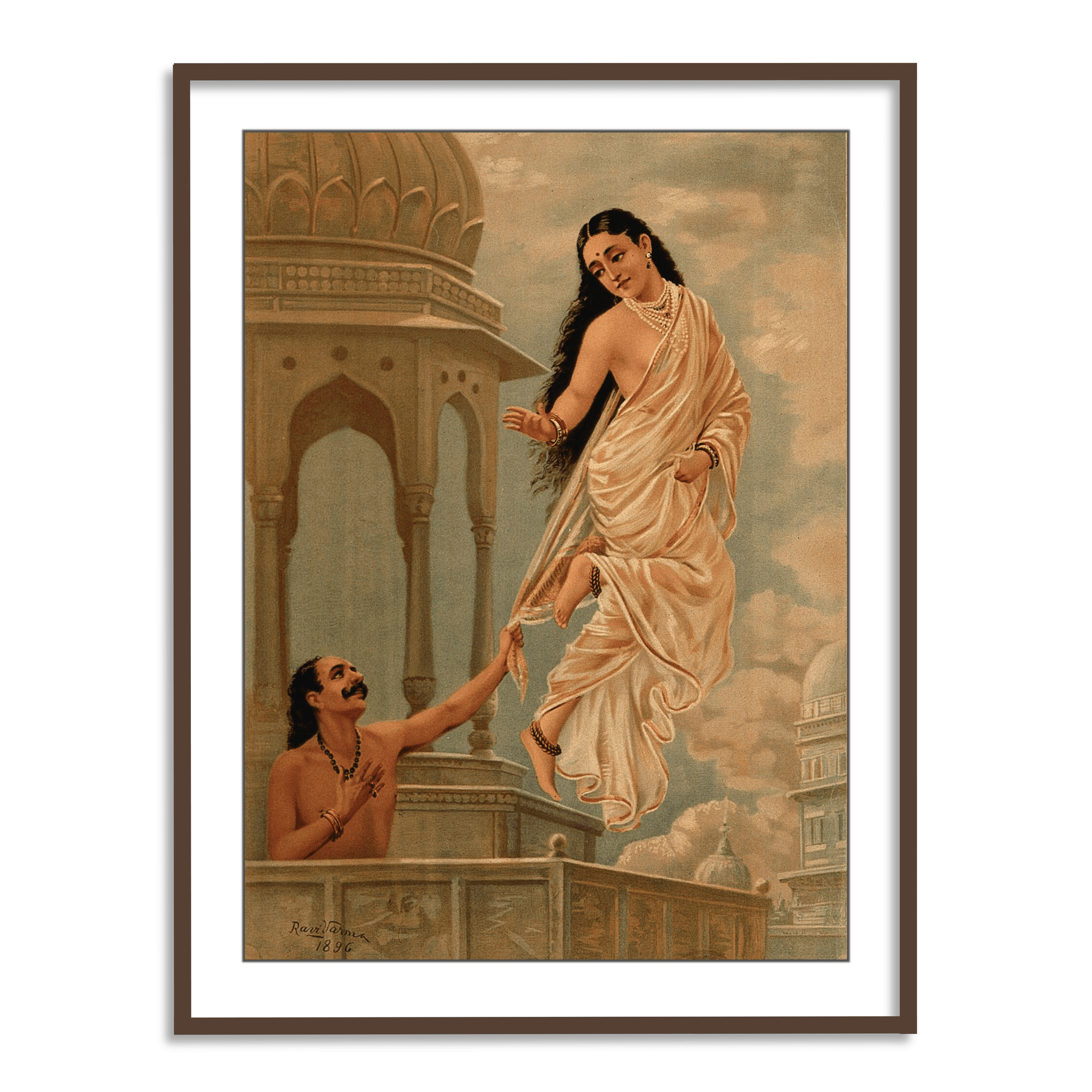 Story of Pururavas and Urvashi by Raja Ravi Varma Wall Art Painting ...